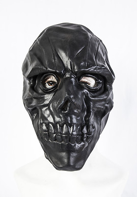 Black Skull Mask Latex Adult Halloween Face Horror Mask Birds of Prey ...