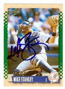 Mike Stanley autographed baseball card (New York Yankees) 1995 Score ...