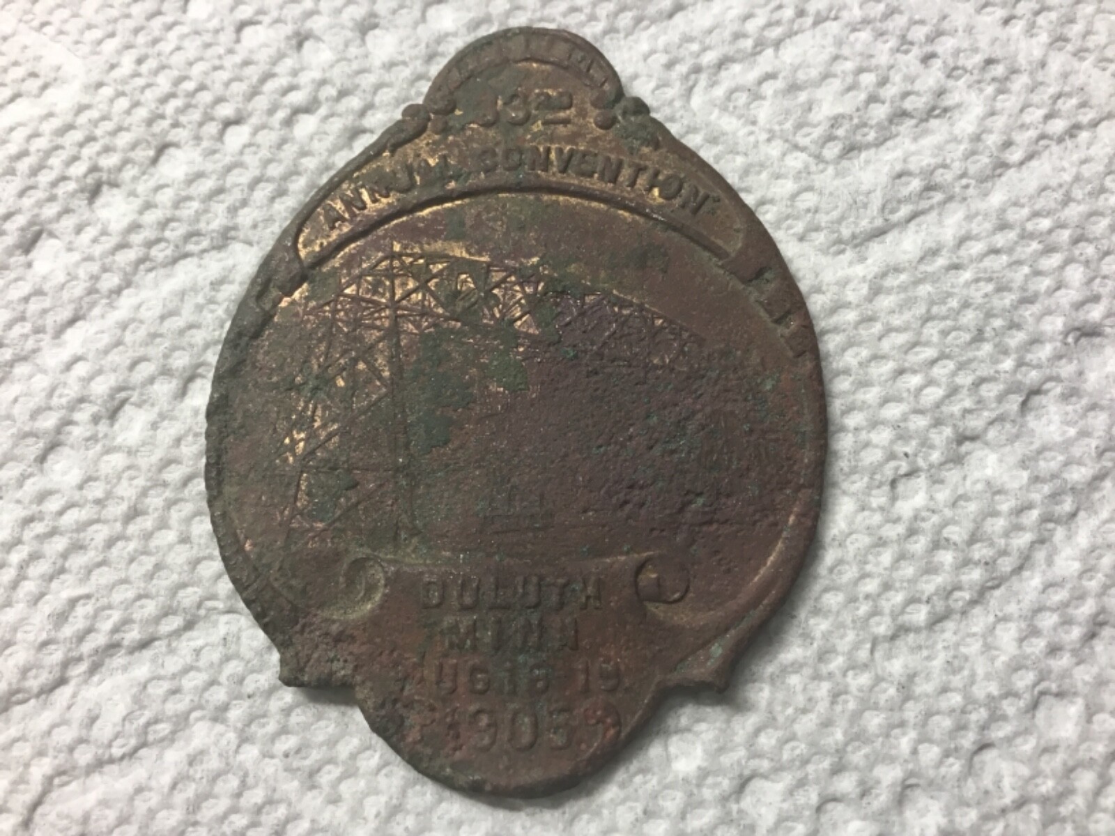 VINTAGE INTERNATIONAL ASSOC. OF FIRE ENGINEERS MEDALLION-1905 RARE ...