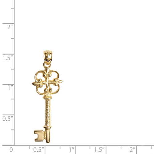 New 14k Yellow Gold Key Pendant | eBay