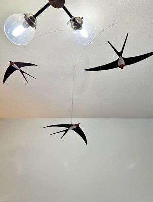 3 Swallow air balance hanging decorations silent wind chimes flying ...