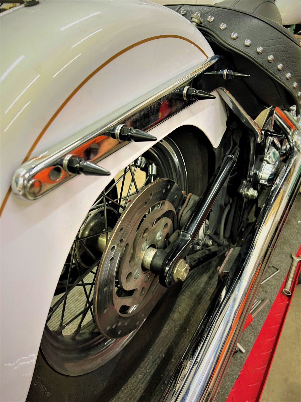 8 Harley Softail BLACK SPIKE chrome Rear Fender Strut Bolts 2018 - up ...