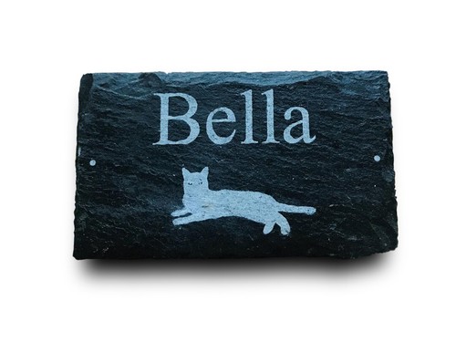 Personalised Slate Plaque Pet Name House Kennel Den Sign Cat Dog Rabbit ...