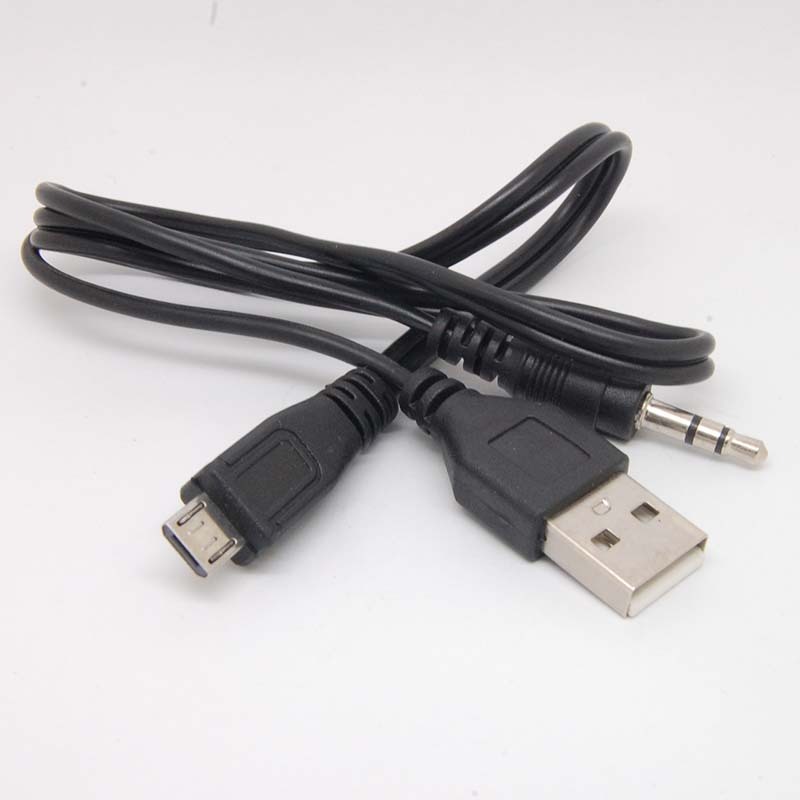 Micro USB To USB & 3.5MM (2 IN 1) Audio Stander Jack Cable For MP3 ...