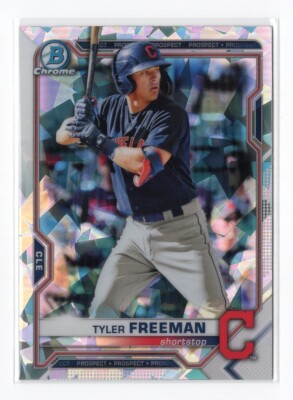 Baseball Card - 2021 Tyler Freeman BCP-119 Ice - Cleveland Indians ...
