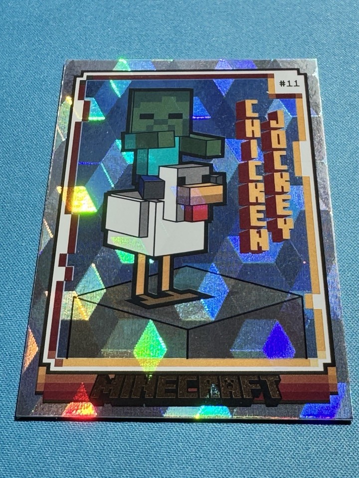 Chicken Jockey Cubic Foil Parallel #11 2024 Panini Minecraft Card Holo ...