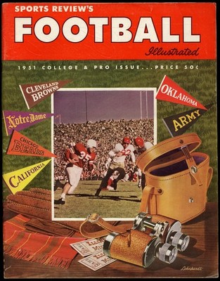 1951 Sport Review's Football Illustrated Magazine Vic Janowicz *WP1745 ...