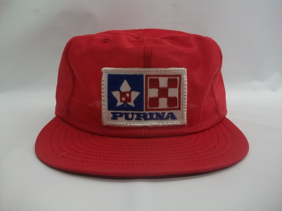 Purina Patch Hat Vintage Louisville Mfg Co Red Snapback Baseball Cap | eBay