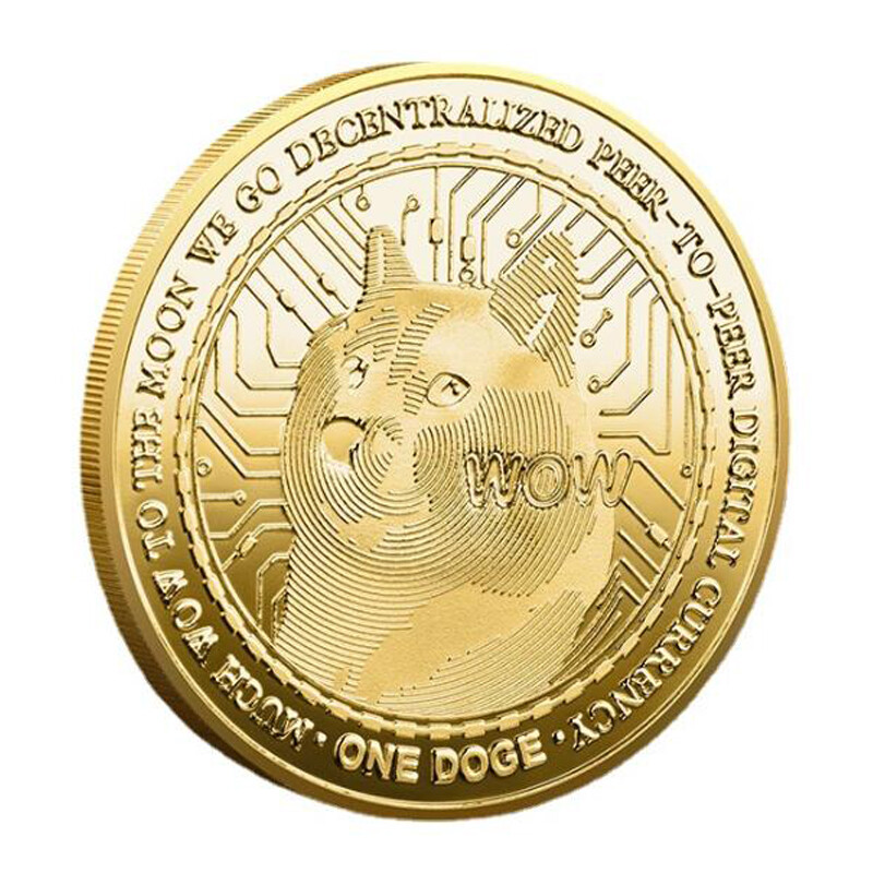 Dogecoin WOW Doge Coin Dog Commemorative gold Token Coin Collection ...