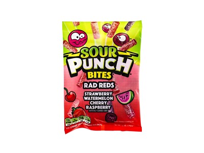 Sour Punch Rad Reds Bites Chewy Candy (Pack of 12 Bags) - 5oz Each | eBay