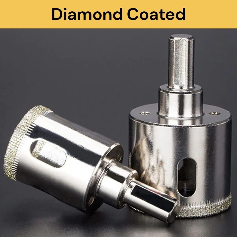 Diamond Hole Saw Set Holes Cutter Saw Drill Bit Tile Glass Marble ...
