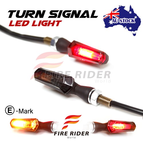 AU Emark For MV Agusta Smoke Wizard COB LED Turn Signals Red Rear Brake ...