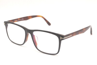 Tom Ford TF5752-F-B Black 005 Plastic Eyeglasses Frame 55-16-145 Blue ...