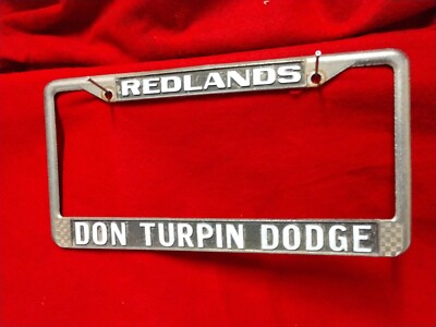 DON TURPIN DODGE↪️ Redlands↩️ License Plate Metal Frame pre-owned | eBay