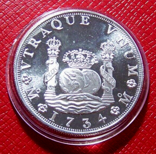 Vtraque Vnum Ken Philip Hispan 1734 Medal 1 Troy oz..999 Fine Silver in ...