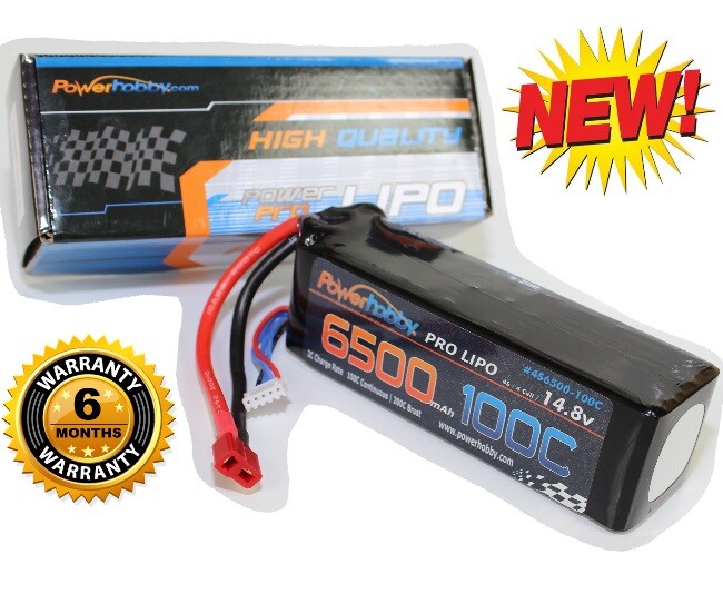 Powerhobby 4S 14.8V 6500mAh 100C Lipo Battery : 1/8 Buggy Truggy Truck ...