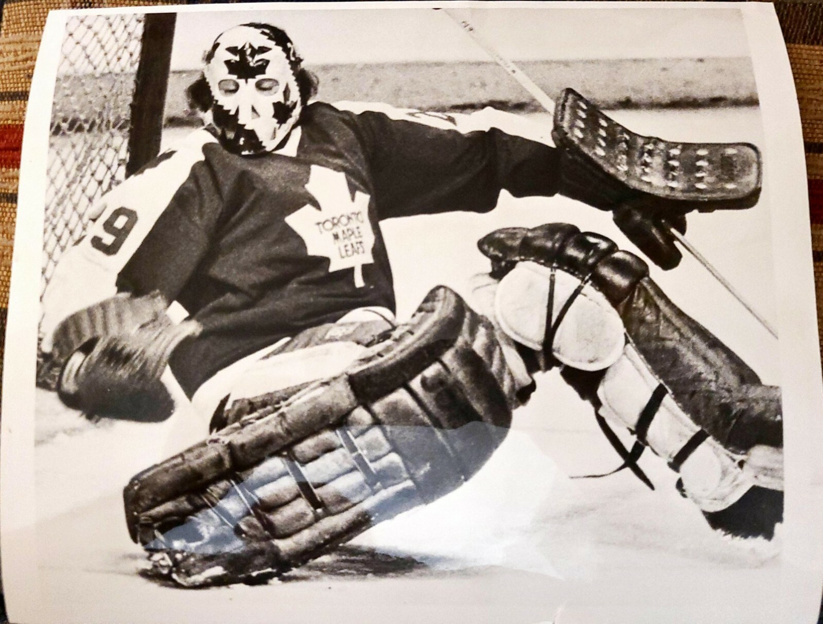 MIKE PALMATEER NHL HOCKEY GOALIE PHOTO MASK TORONTO MAPLE LEAFS TYPE 1 ...