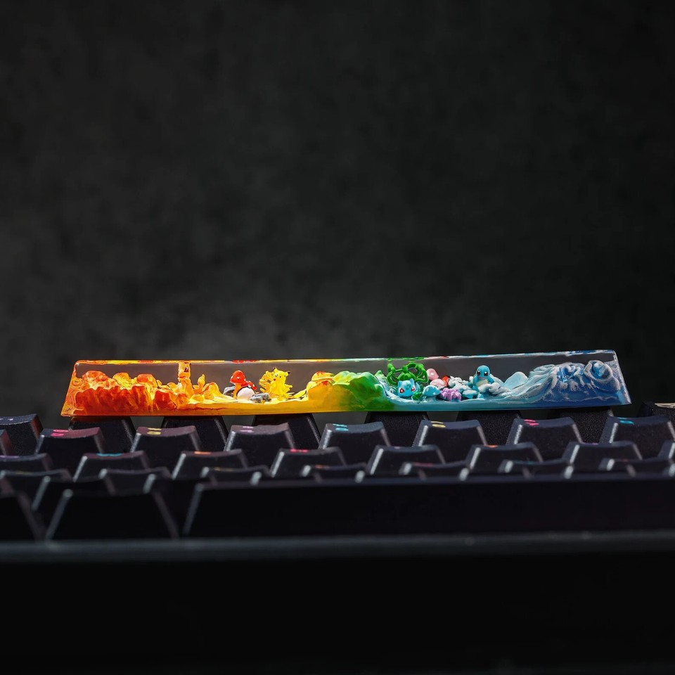 Poke.mon Spacebar Keycap, Custom Artisan Spacebar Keycap for Mechanical ...