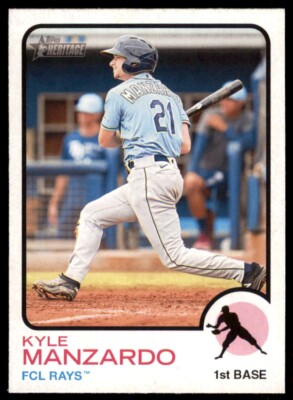 Kyle Manzardo 2022 Topps Heritage Minor League Rookie Card RC #77 FCL ...