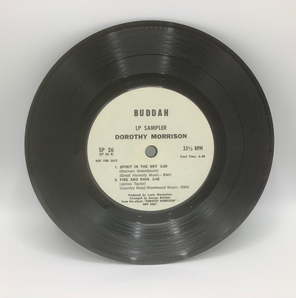Dorothy Morrison-LP Buddah Sampler-1970 7" 33rpm EP PROMO-Spirit In The ...