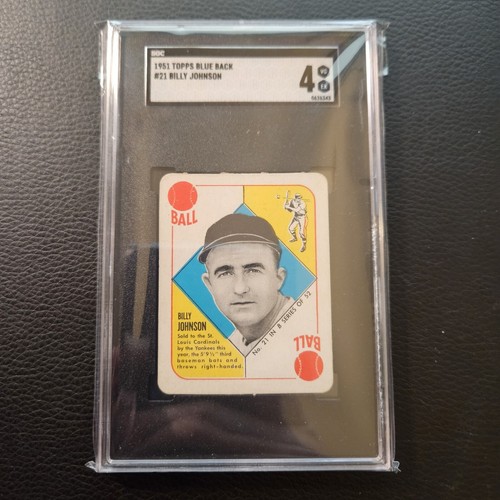 1951 Topps Blue Back Billy Johnson #21 SGC 4 | eBay