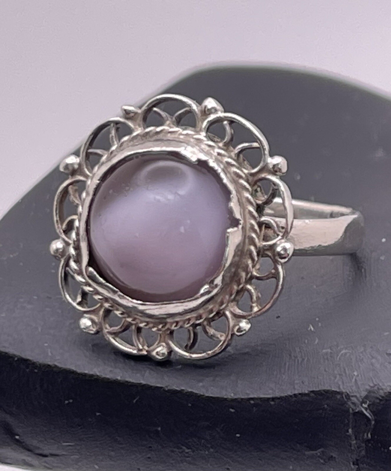 Vintage Amethyst Stone Mexico Silversmith Sterling Silver Size 6.75 ...