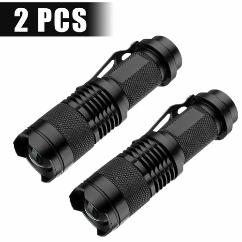 2Pack Tactical LED Flashlight Military Grade Small Torch Ultra Bright ...