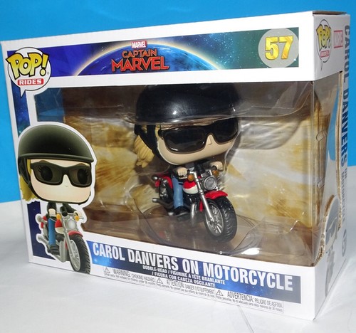 FUNKO POP VINYL RIDES MARVEL CAPTAIN MARVEL CAROL DANVERS ON MOTORCYCLE ...