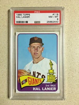 1965 Topps #118 Hal Lanier PSA 8 NM-MT GIANTS ROOKIE | eBay