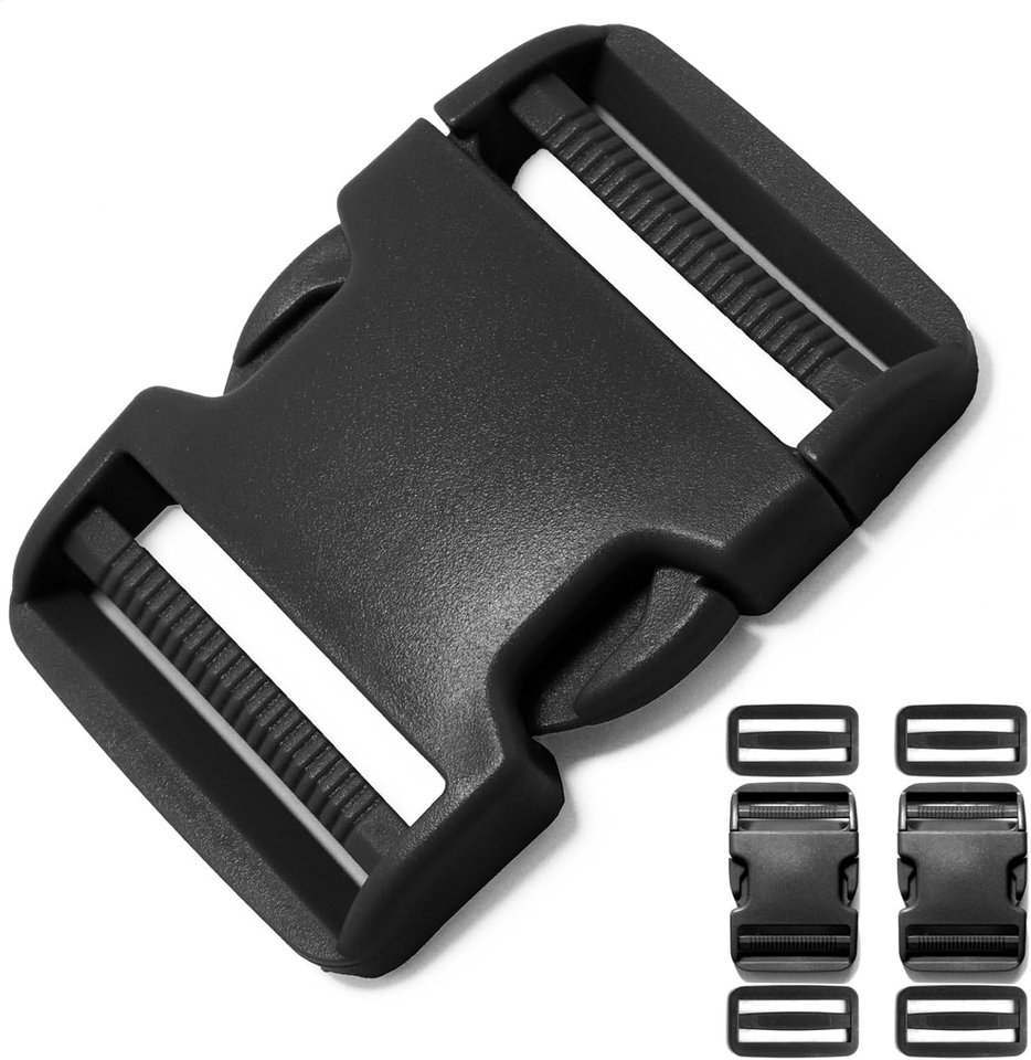 2pcs Heavy Duty 2" Side Release Buckles - Adjustable Plastic Clips ...