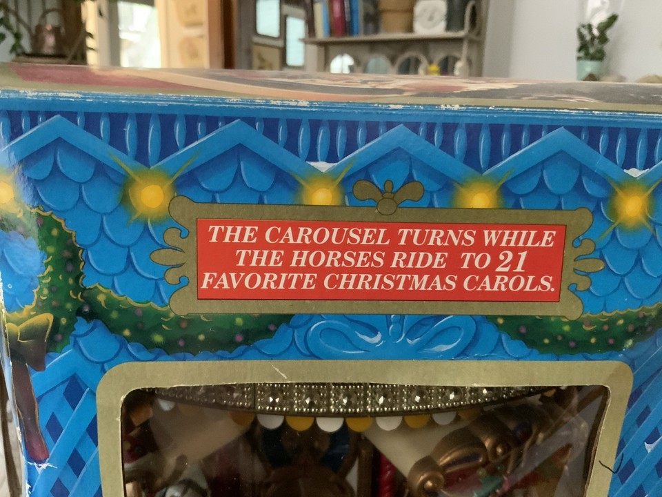 Vintage 1994 Mr. Christmas Holiday Merry Go Round Animated Carousel ...