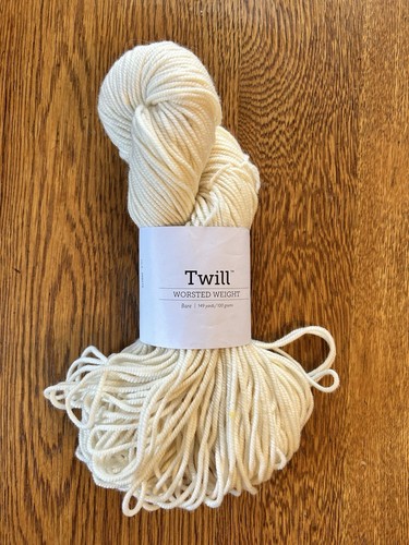 Knitpicks Twill Worsted Weight 100% Merino Wool Yarn Skein Cream Color ...