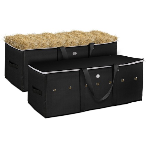 2pcs Large Hay Bag for Horses 600D,44x16x20 Hay Bale Storage Bag with ...
