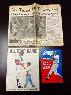 1971 MLB All-Star Game Program - Pamphlet - Newspaper Detroit Free ...