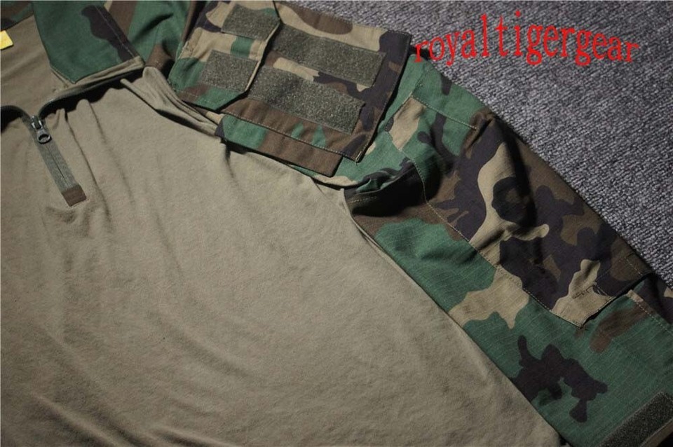 USMC Marines MARSOC M81 Woodland Camo Tactical Combat Top Shirt Uniform ...