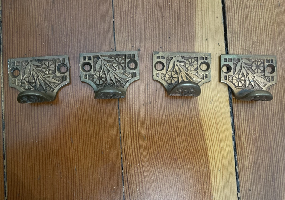 Antique Vintage Eastlake Window Sash Cast Iron Window Lifts Hardware ...