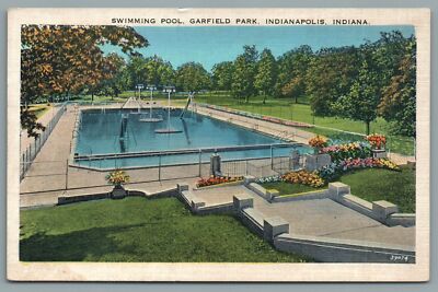 Swimming Pool Garfield Park Indianapolis IN Postcard | eBay