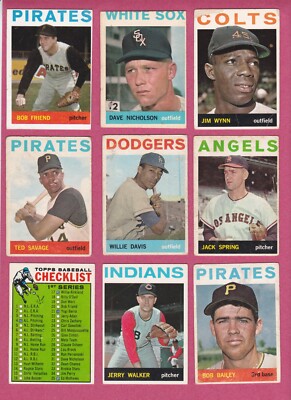 1964 Topps Baseball Cards - filler commons, poor/fair/good condition | eBay