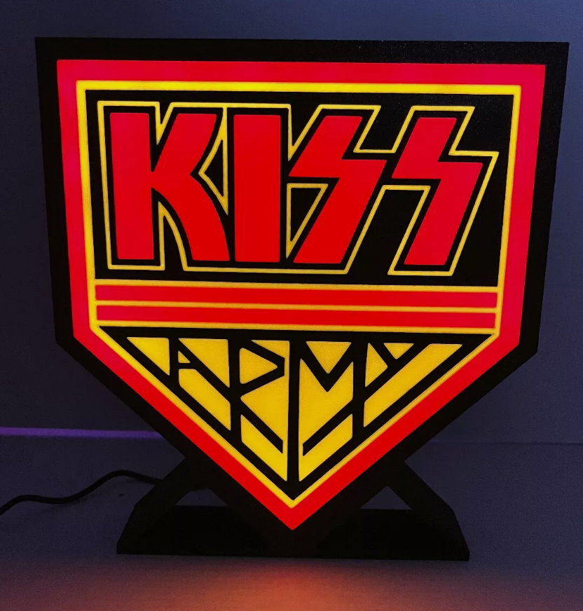 Kiss Army LED Lightbox with USB Powered Light Box Wall Mount or Stand ...