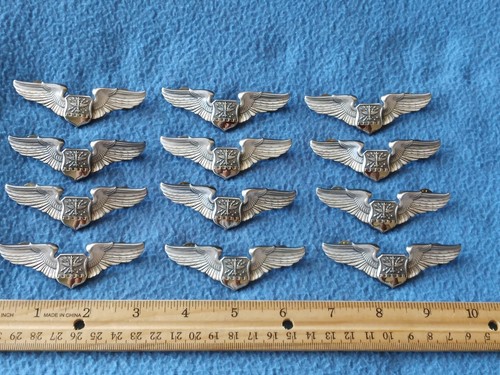 LOT OF 12 - BASIC AIR FORCE NAVIGATOR WING PINS - 3 INCH - L-22 NEW | eBay