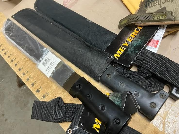 Meyerco 18 inch Machete SET OF THREE with nylon sheath closeout price ...