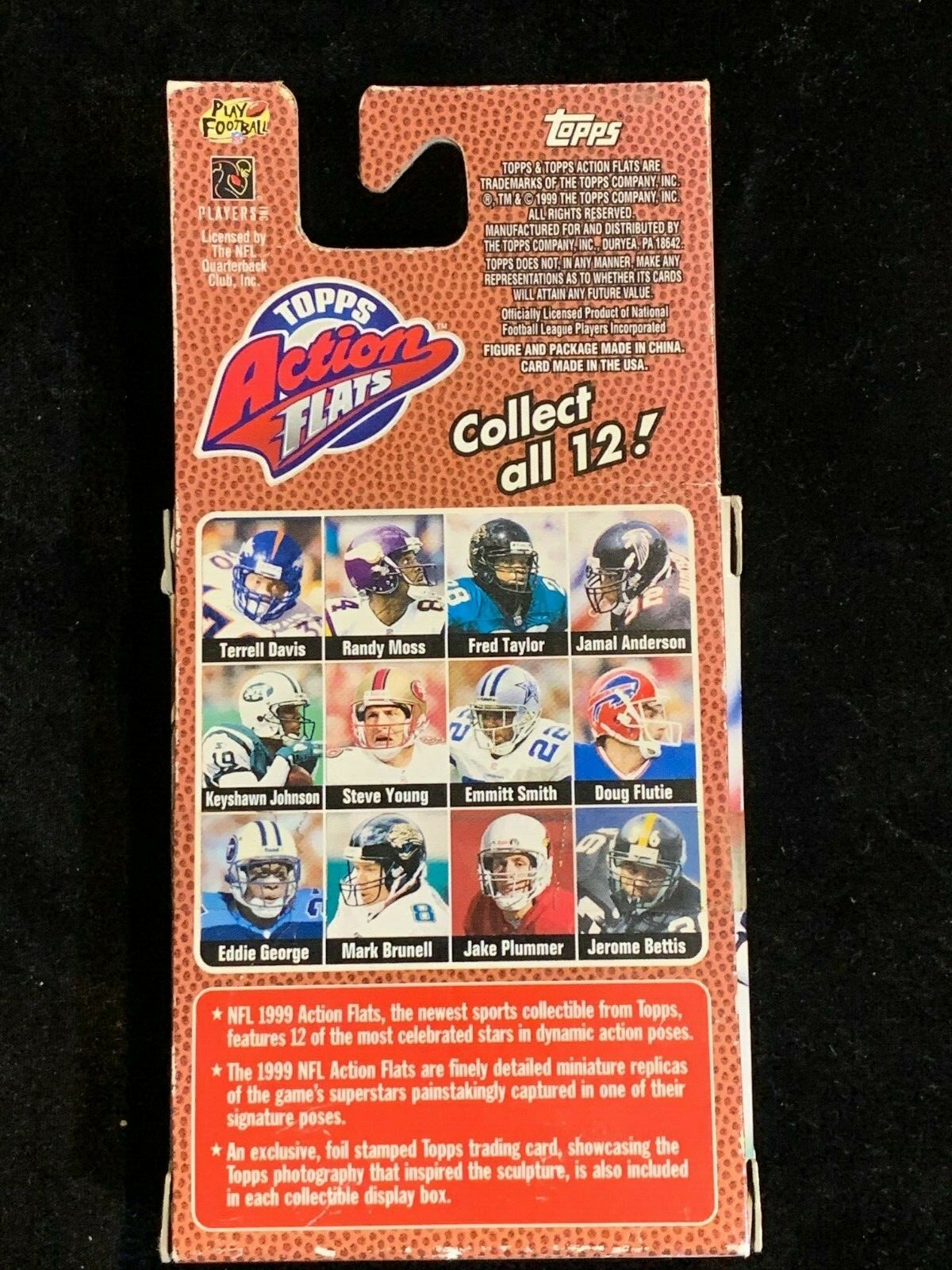 1999 Topps Action Flats Football Hobby Figure and Card Pick Your Figure ...