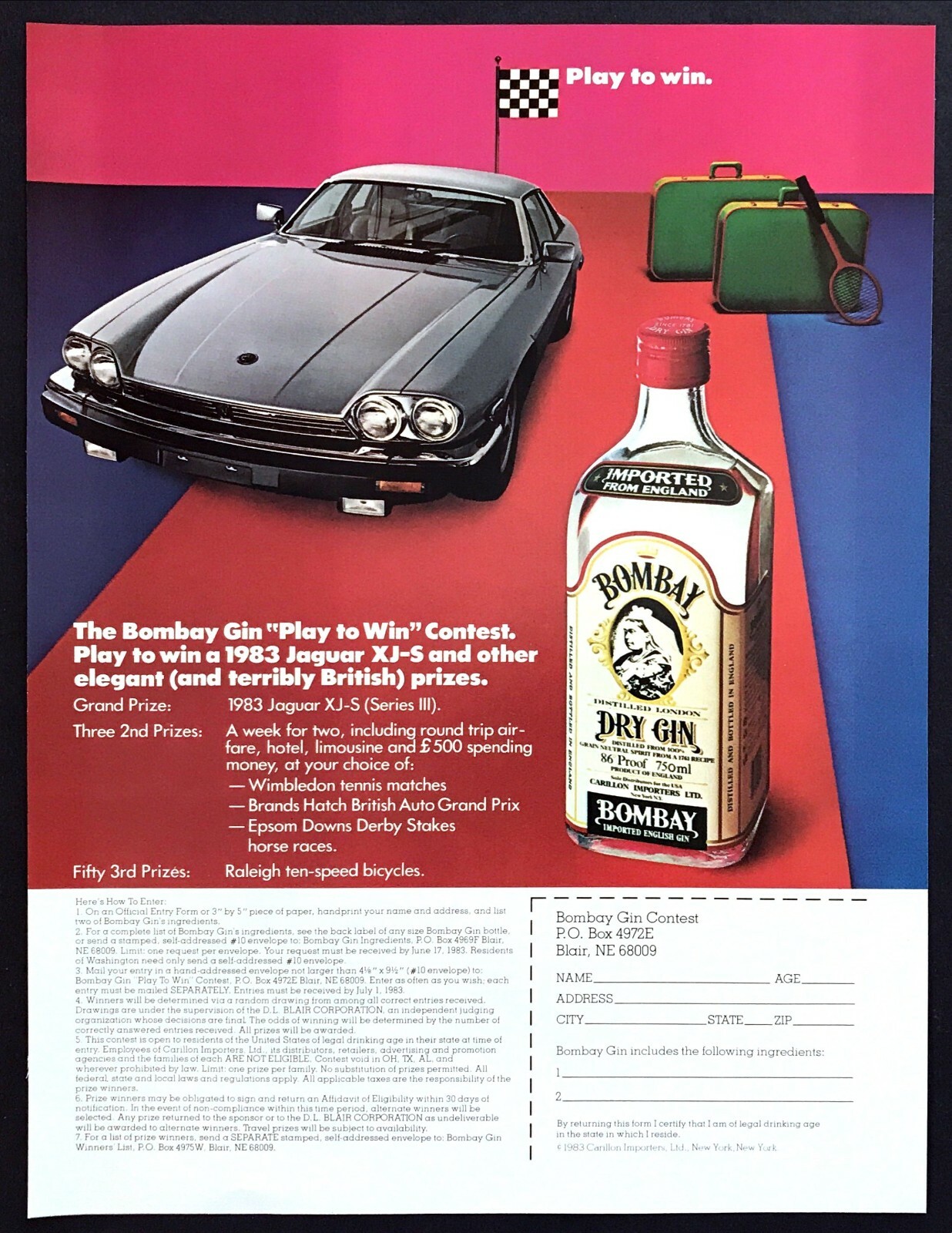 1983 Jaguar XJ-S Series III Coupe photo Bombay Gin Contest vintage ...