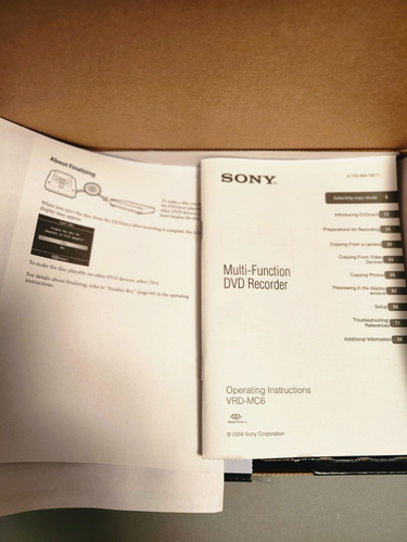 Sony VRD-MC6 DVD Recorder for sale online | eBay
