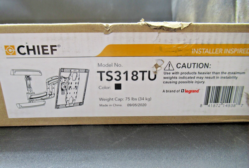 Chief TS318TU Medium Thinstall Dual Arm Swing Wall Mount for Flat Panel ...