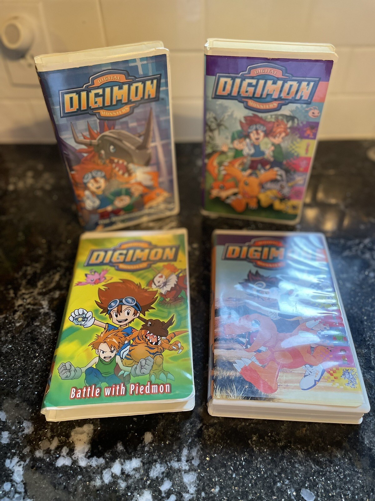 VINTAGE 1990s Digimon VHS CLAMSHELL Lot Of 4 Digital Monsters FOX KIDS ...