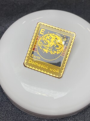 VINTAGE STAMP PIN UNITED STATES POSTAL SERVICE USPS DOMESTIC USA EARTH ...