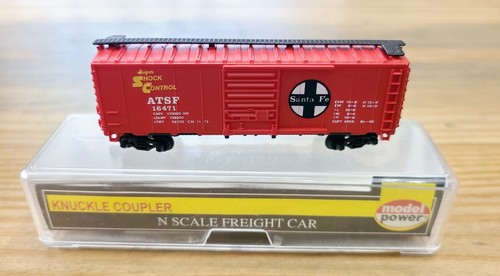 Model Power Santa Fe ATSF N Scale Freight Box Car #16471 FREE SHIPPING ...