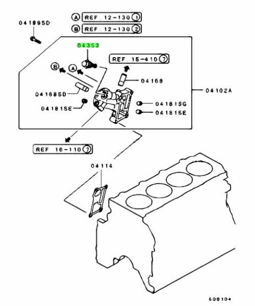 Mitsubishi Lancer Evo 8 9 10 Engine Oil Cooler By-Pass Valve MD356695 ...