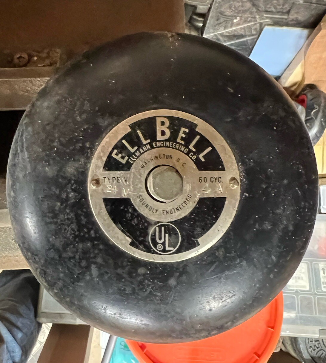 Vintage Ellenco Ell-Bell Security Alarm Bell Type V 24V .08amp 5 ...